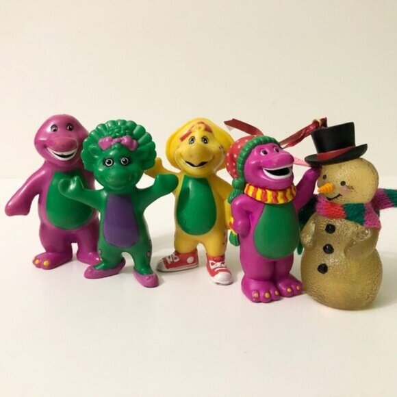 Toys | Vintage 1996 Barney Figures Baby Bop Bj And Barney Frosty Friend ...